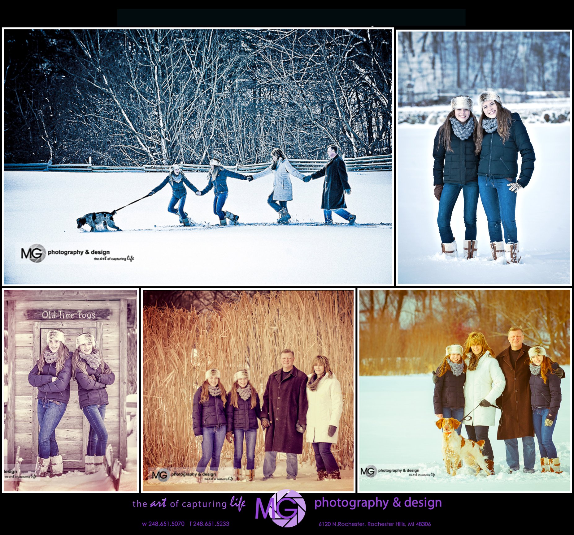 A winter wonderland family photo session in Rochester - MG Photography ...