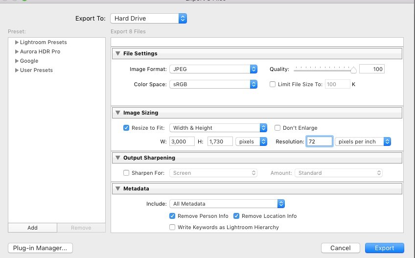 How do I batch resize/rename files using Lightroom? - PhotoBiz ...