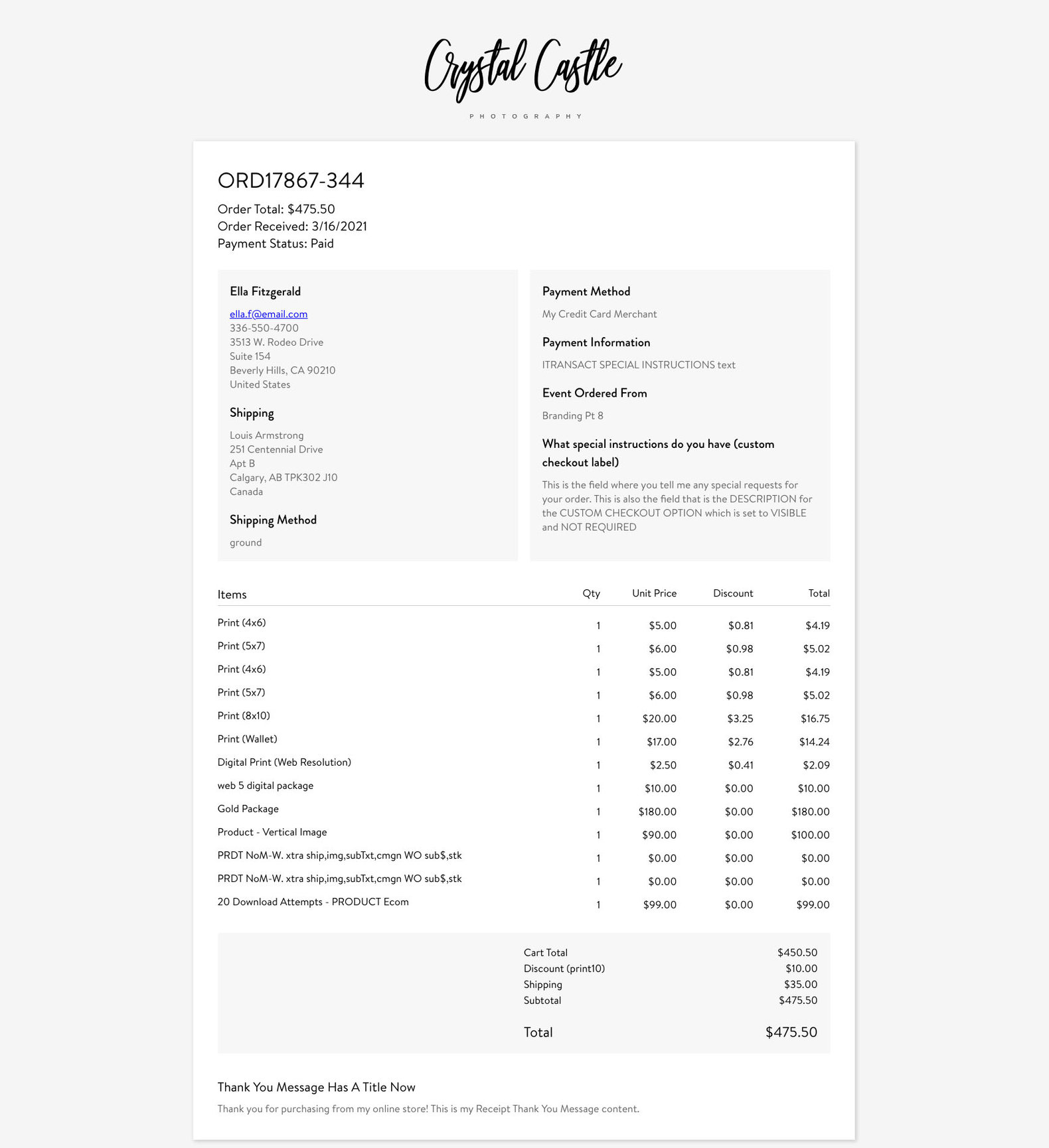 Branding Update for Receipts - PhotoBiz Growth Hub