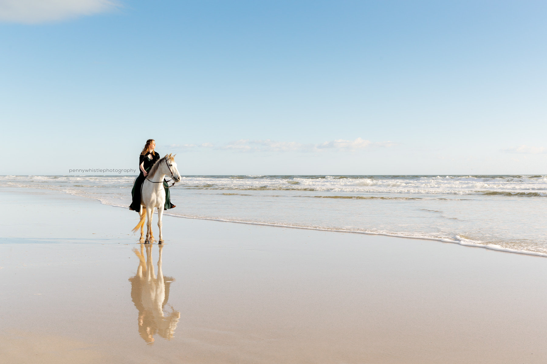 Equestrian Portrait on the Beach