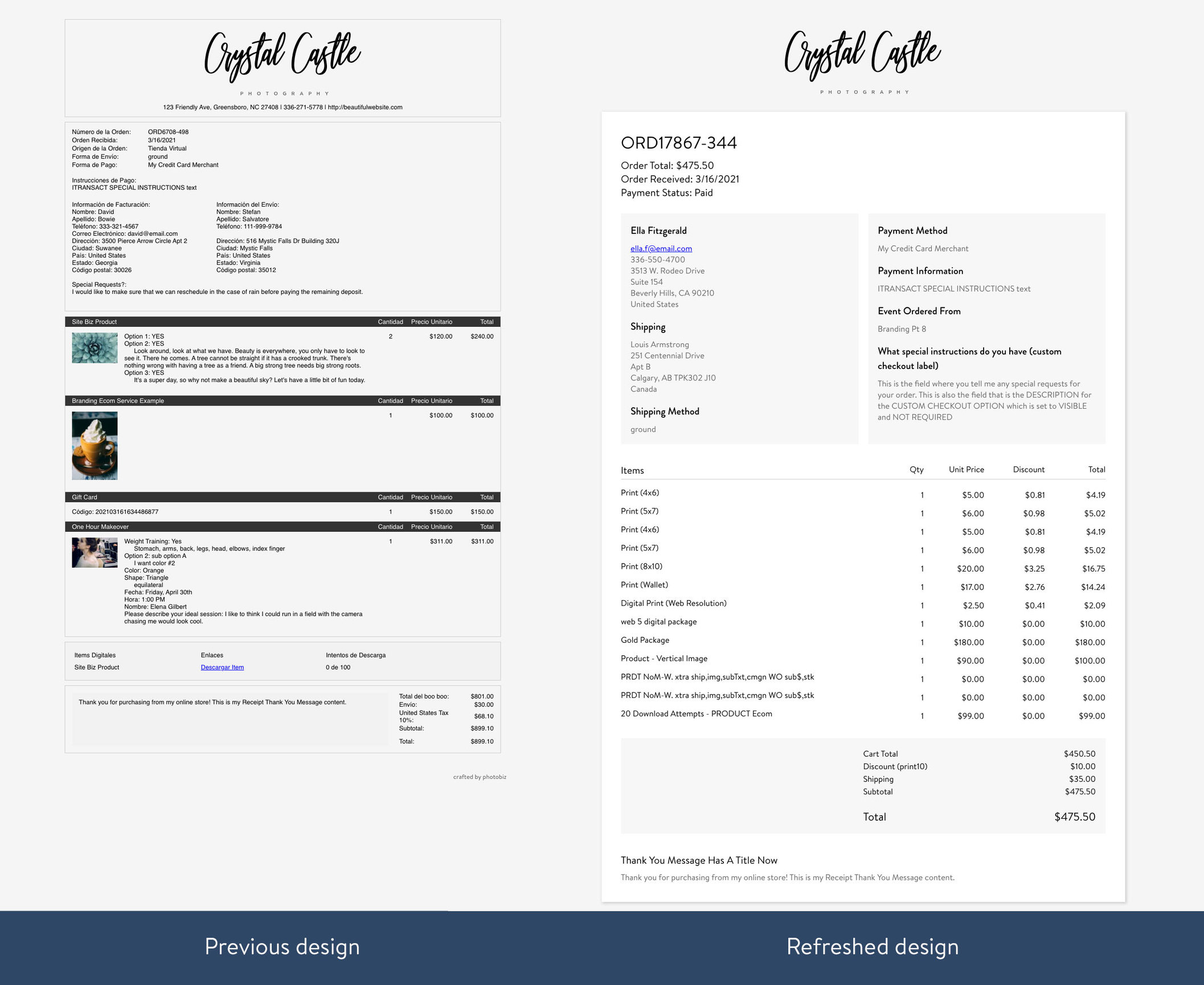 Branding Update for Receipts - PhotoBiz Growth Hub