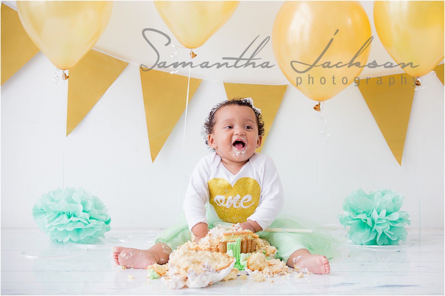 Cake Smash - Anne-Ella Session - Samantha Jackson Photography