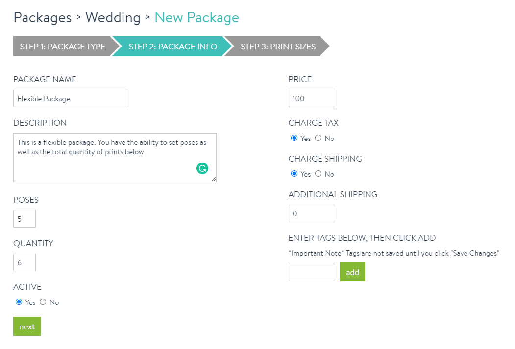 How do I set up Packages? - PhotoBiz Knowledge Base