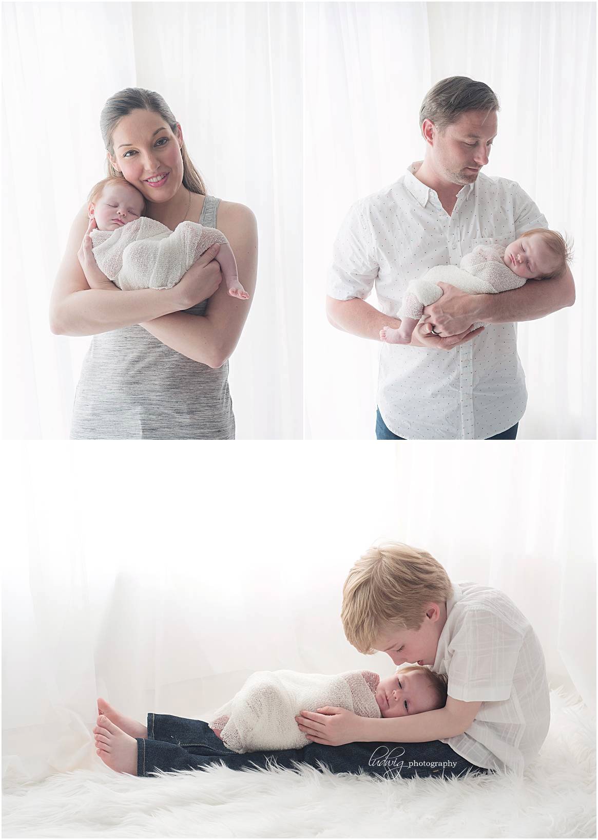 7 weeks old baby girl portrait session - Ludwig Photography