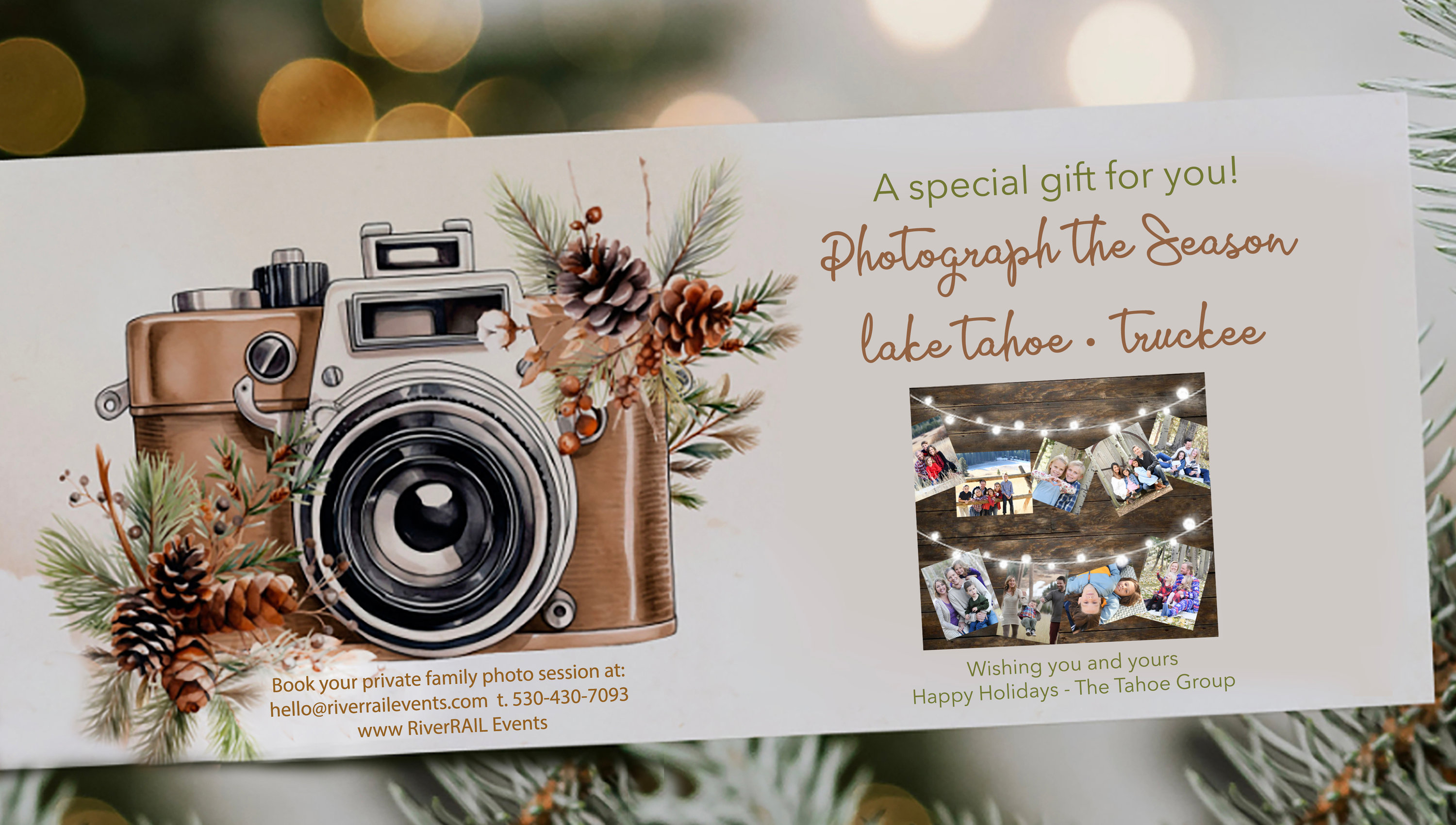 5 Hand Delivered Gift Certificates - Mini Session - RiverRAIL Events