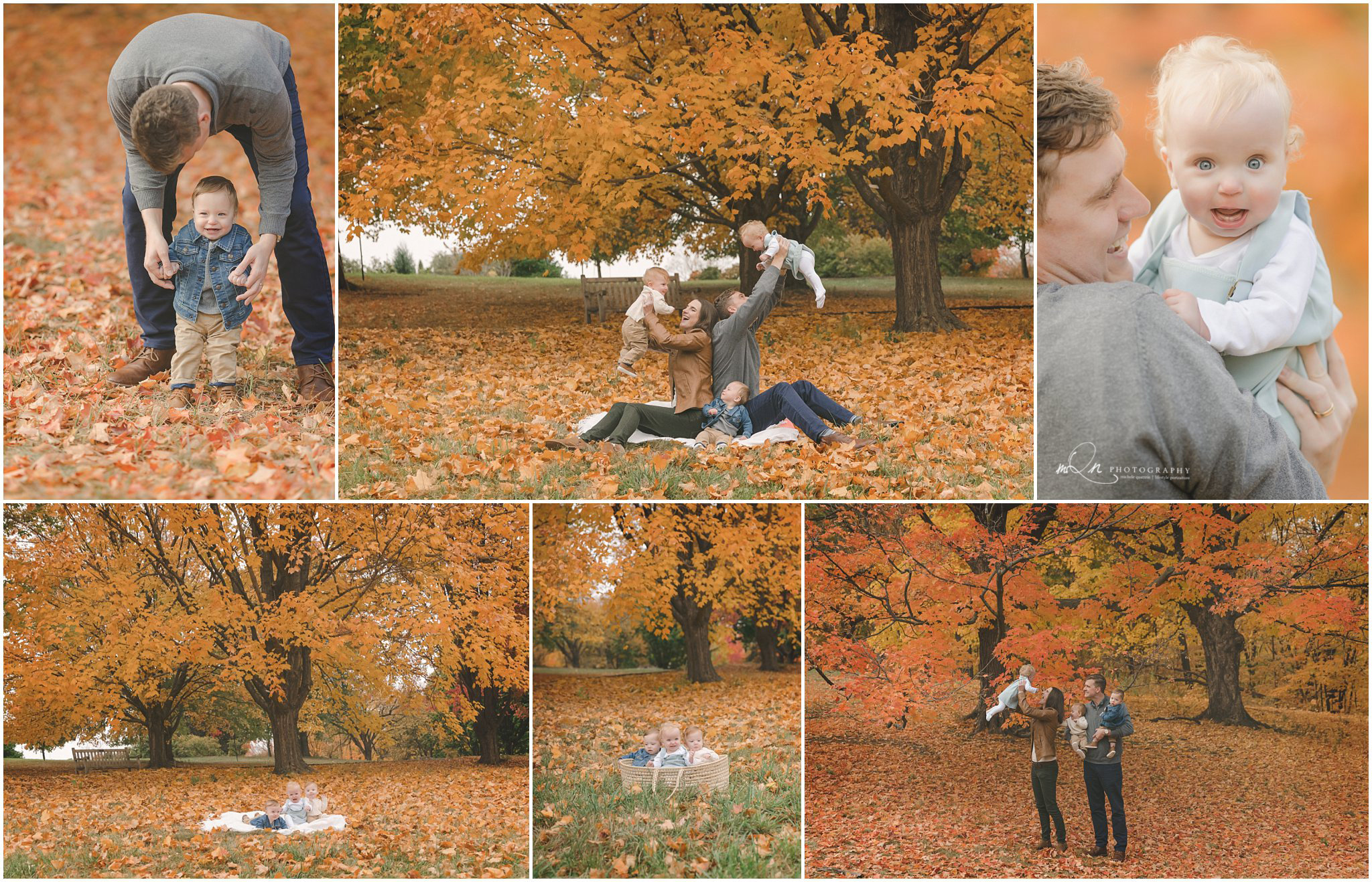 A Minnesota Landscape Arboretum Triplets Photo Session