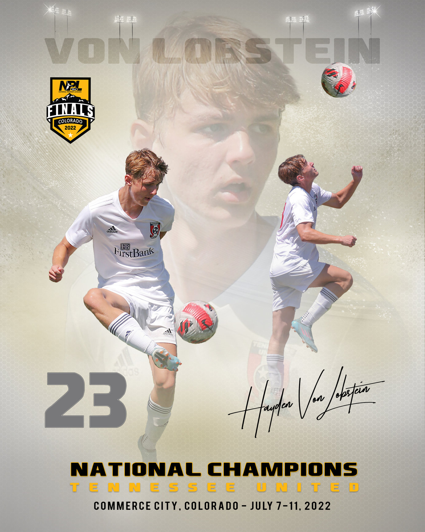 NPL National Cup Athlete Gold Package Experience - National Sport Photo