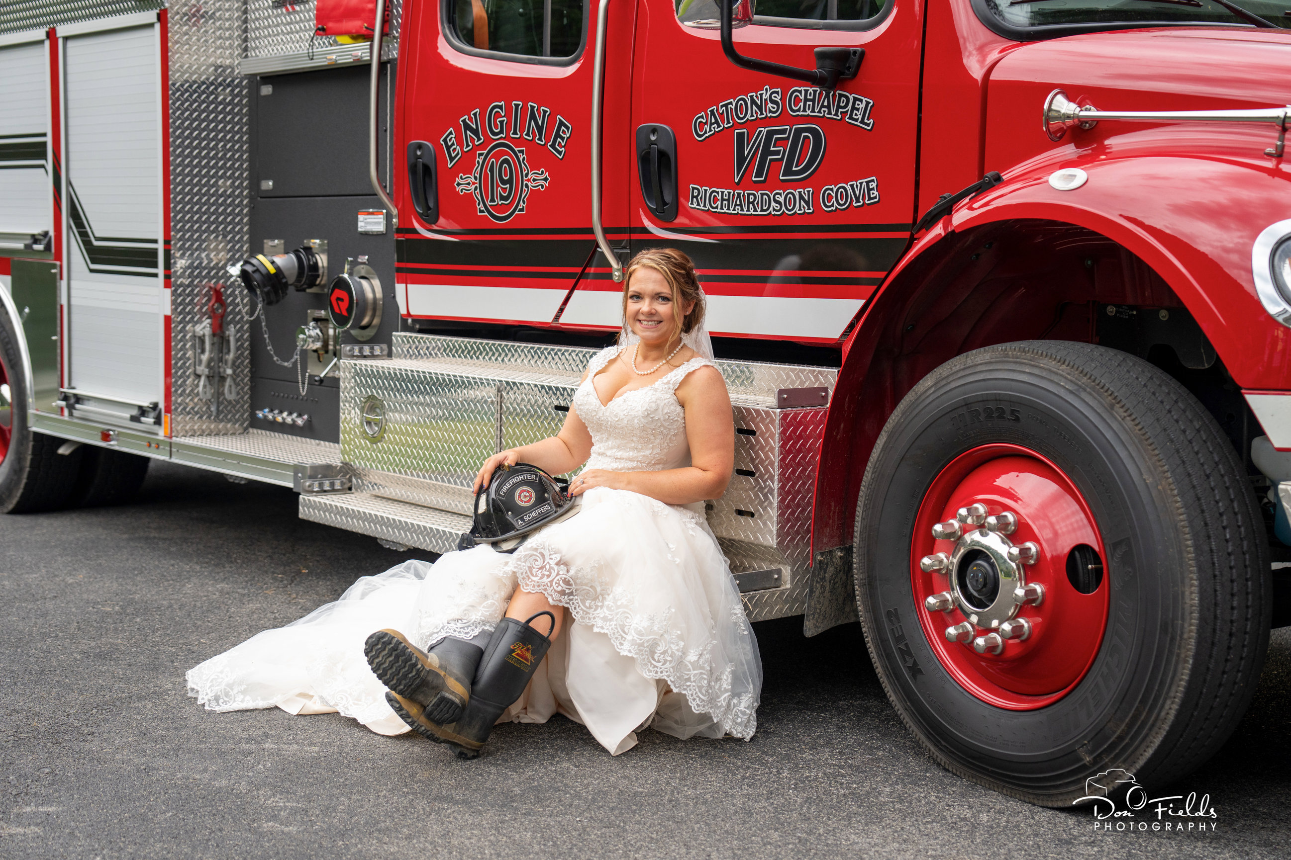 Firetruck Wedding - Don Fields Photography