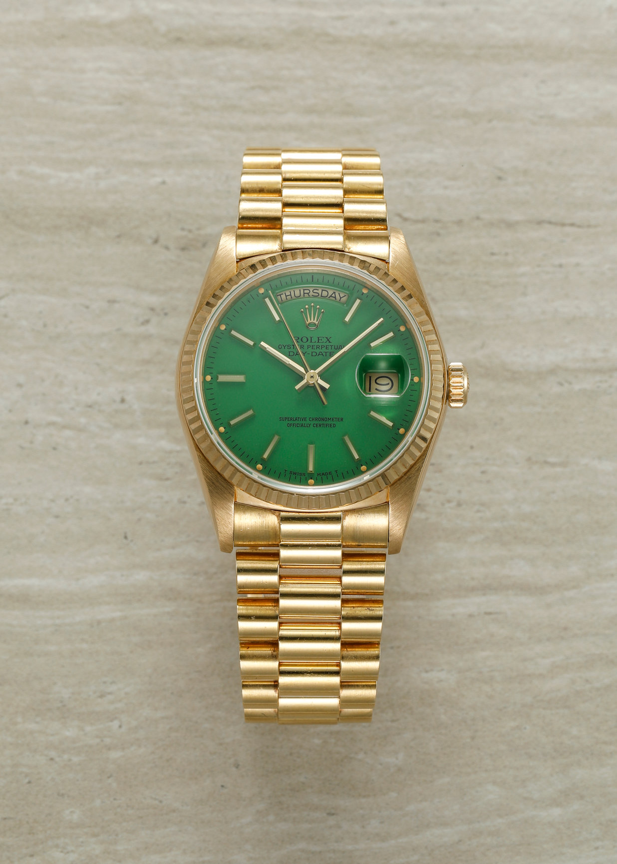 Rolex Day Date 18038 Green Stella 1986 - Roy & Sacha Davidoff SA