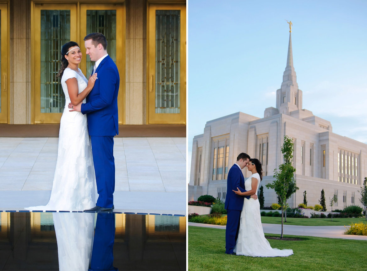 Victoria & Chris: Ogden Temple First Look - Erin Langford Photo
