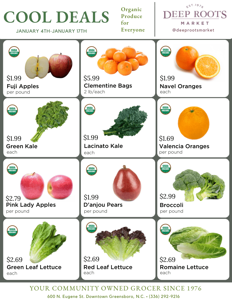 Weekly Sales - Deep Roots Market - Greensboro's Local Co-op Grocery & More