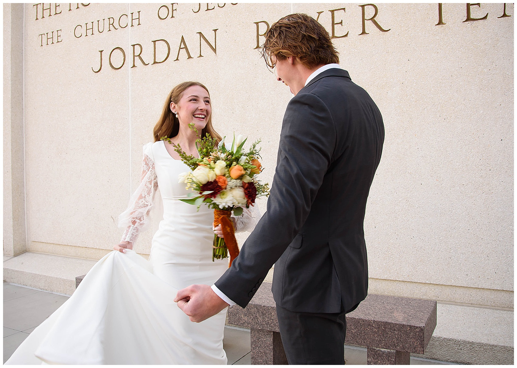 Maddy and Xander: Jordan River Temple - Erin Langford Photo