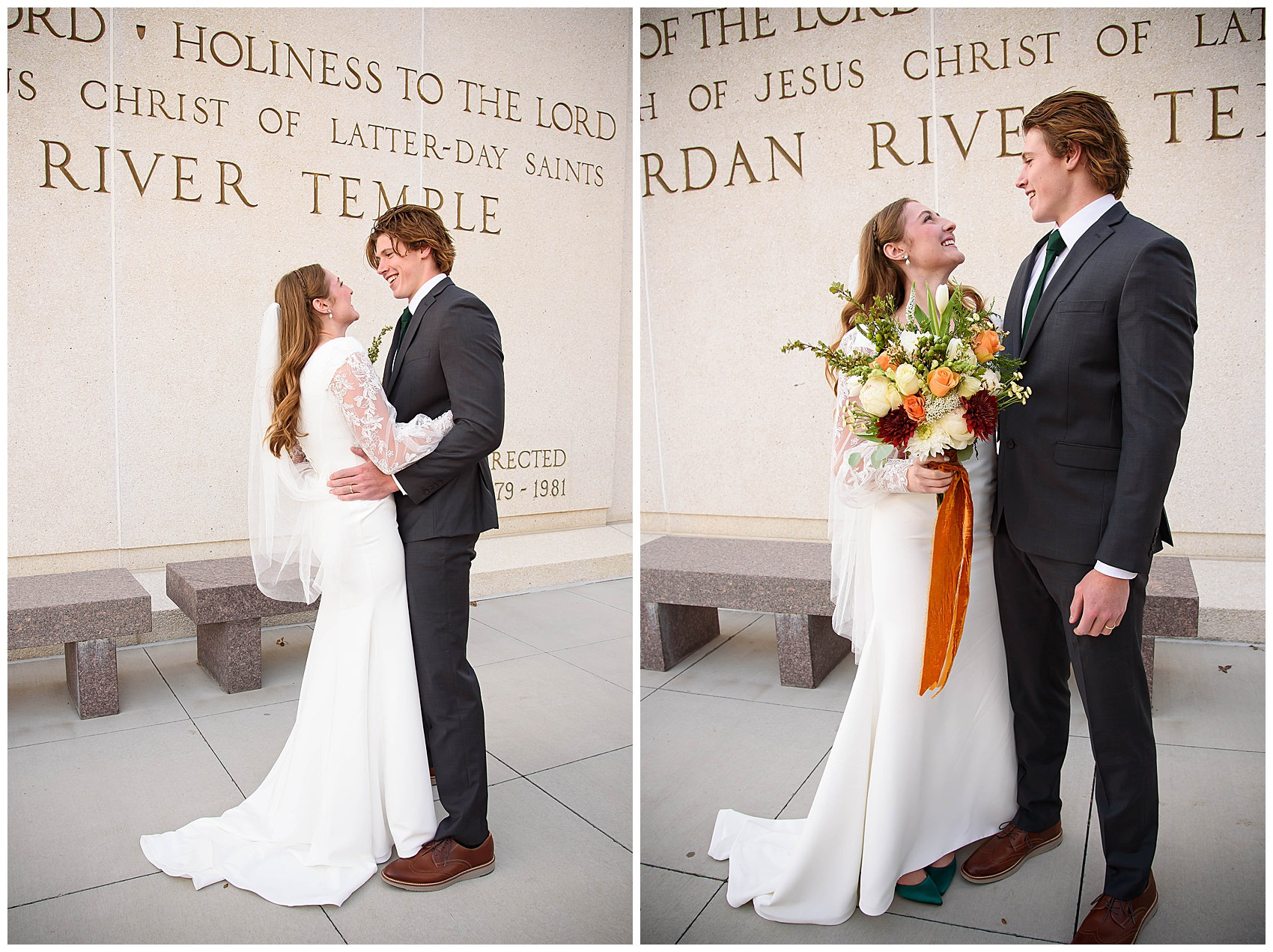 Maddy and Xander: Jordan River Temple - Erin Langford Photo