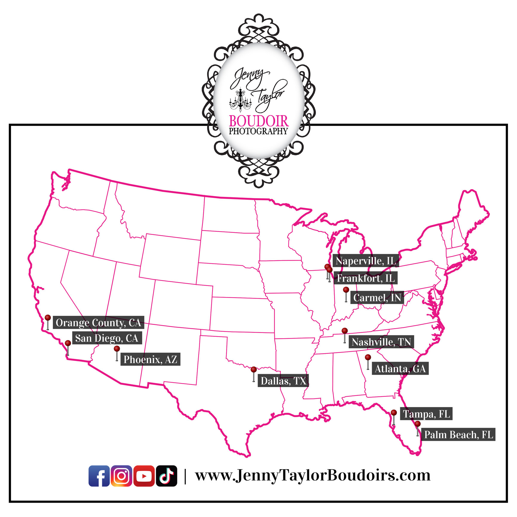 Studio Locations - Jenny Taylor Boudoir Photography