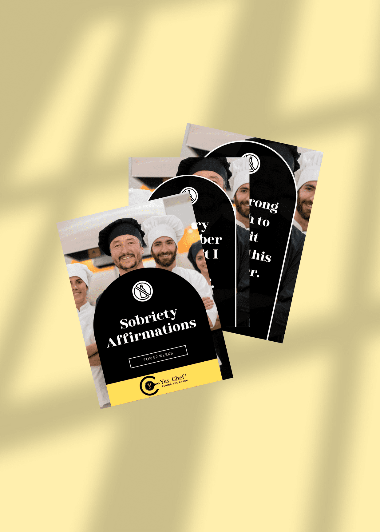 FREE 52-Week Sobriety Affirmation Cards - Yes, Chef! Behind the Apron