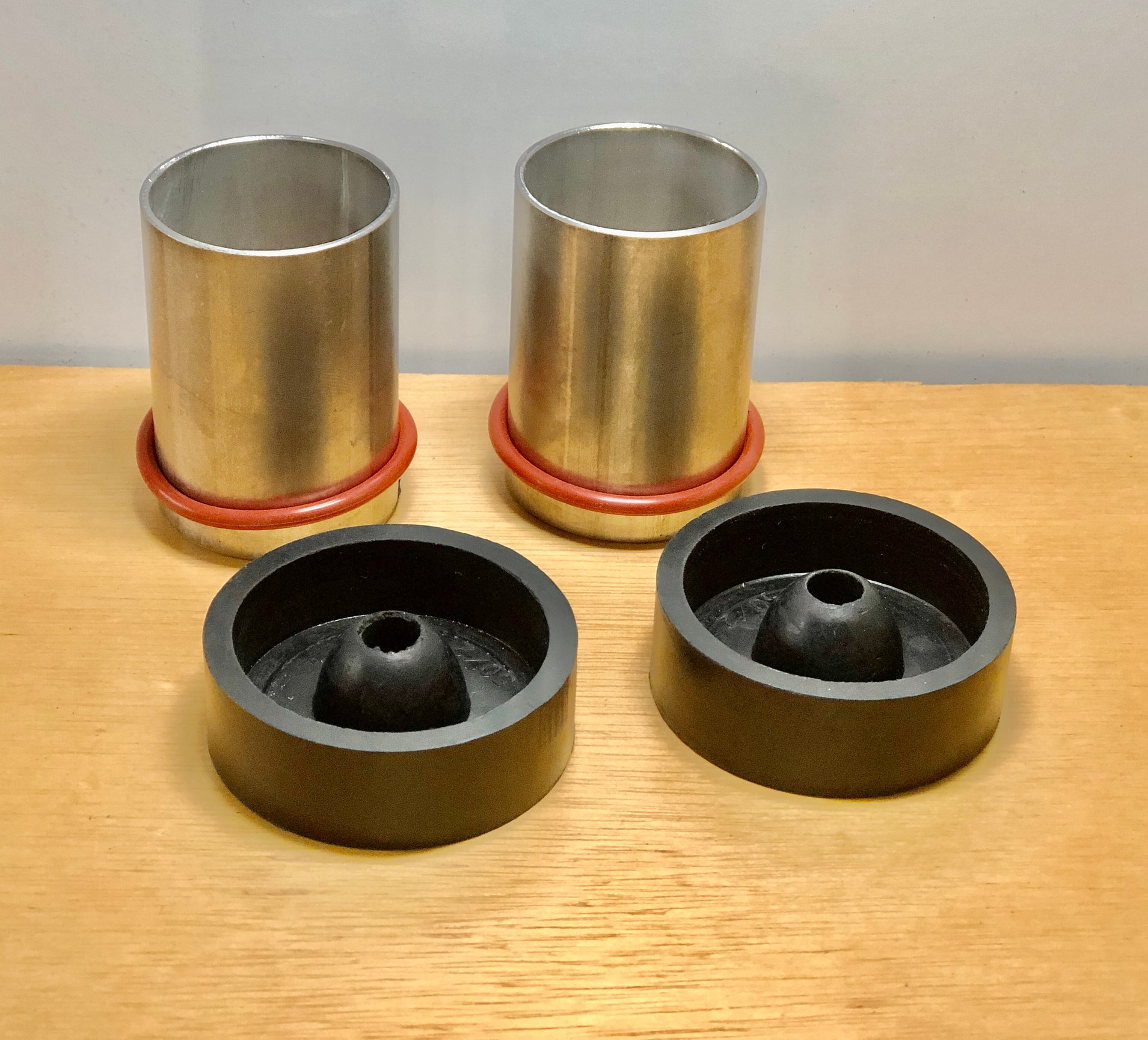 2 Tiny Flasks with Rubber Bases - DIY Castings
