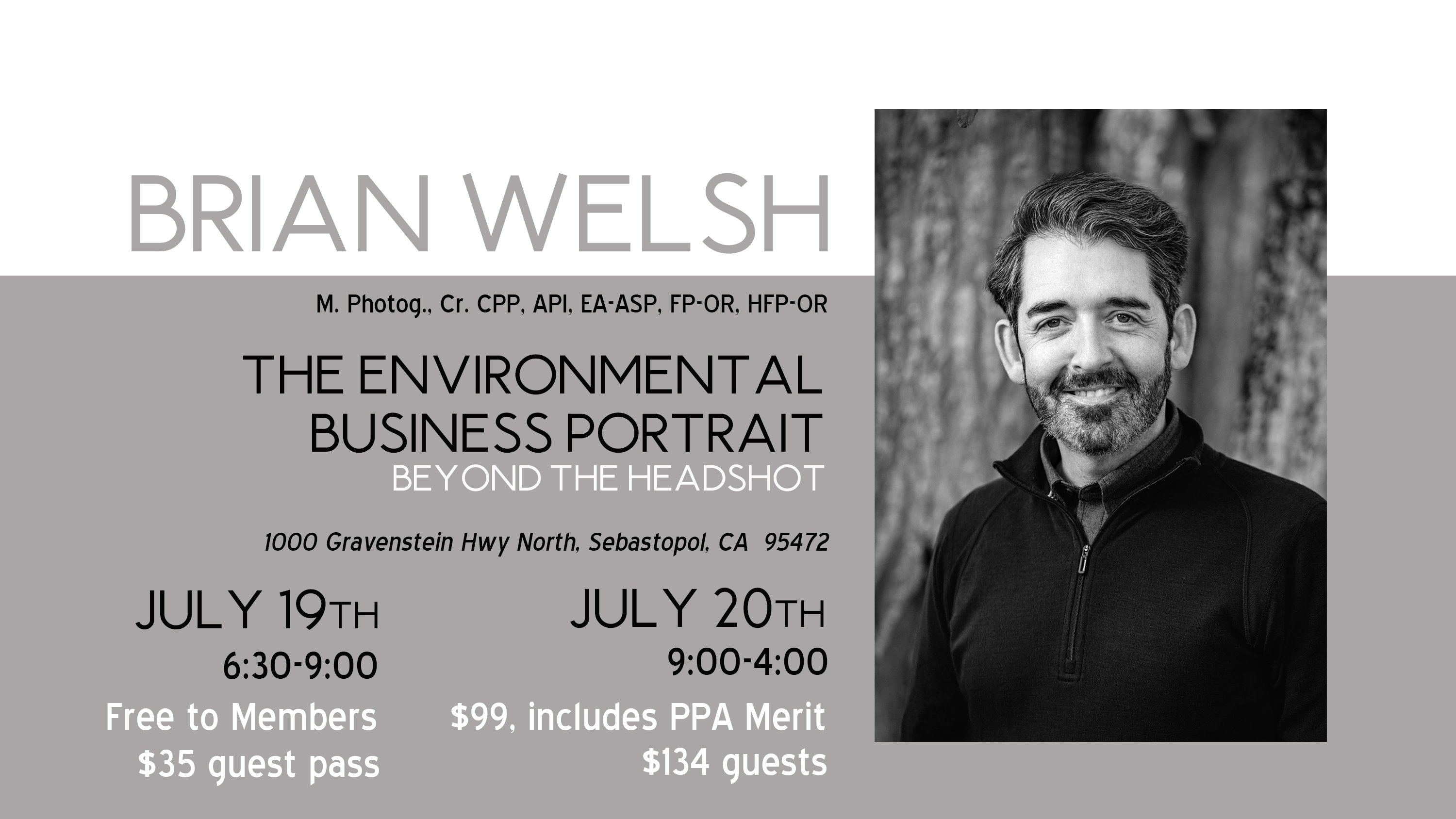 July Speaker - Bryan Welsh - Sonoma County, CA