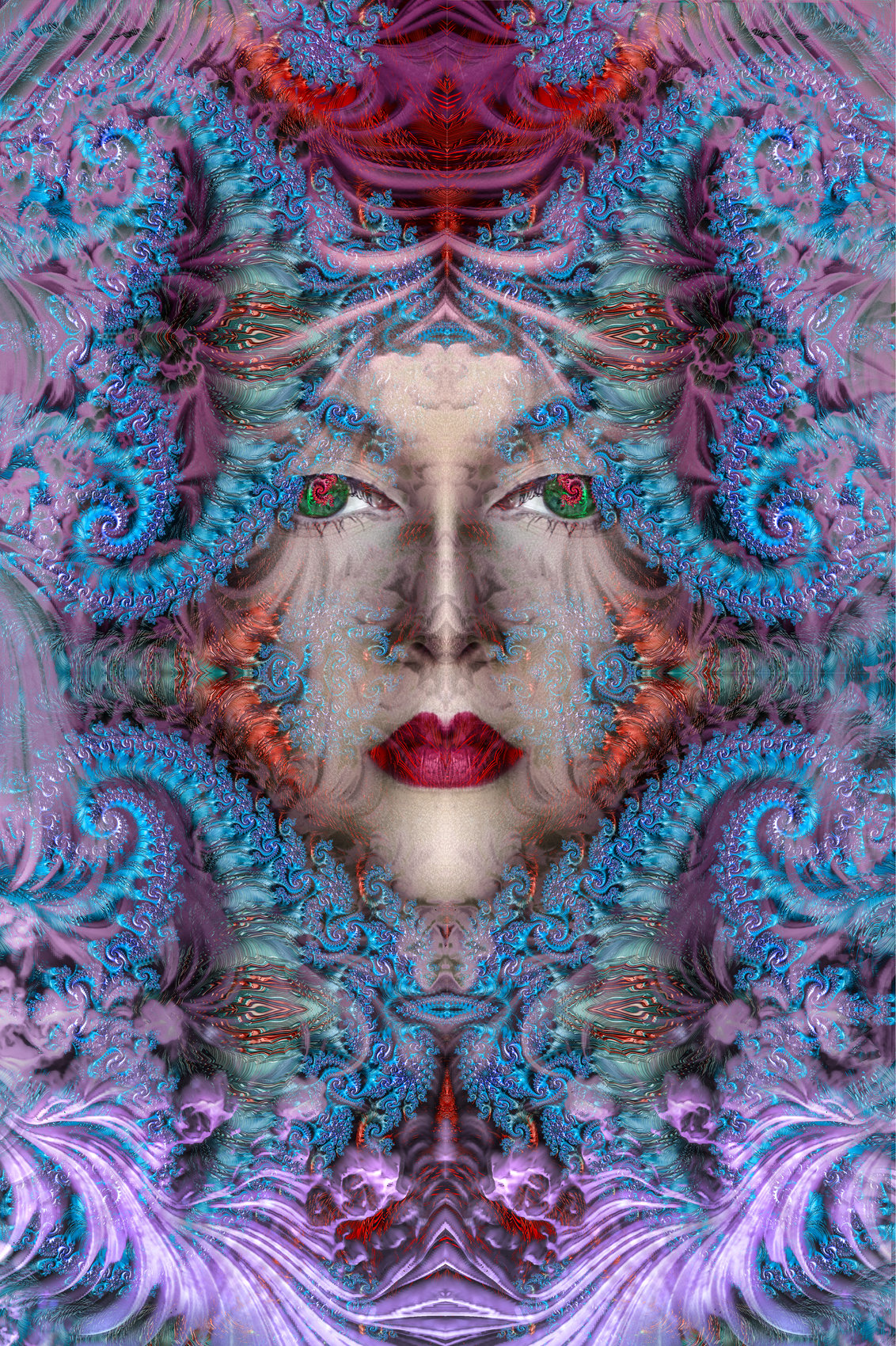 Portrait combined with fractals - Jim Zuckerman photography & photo tours