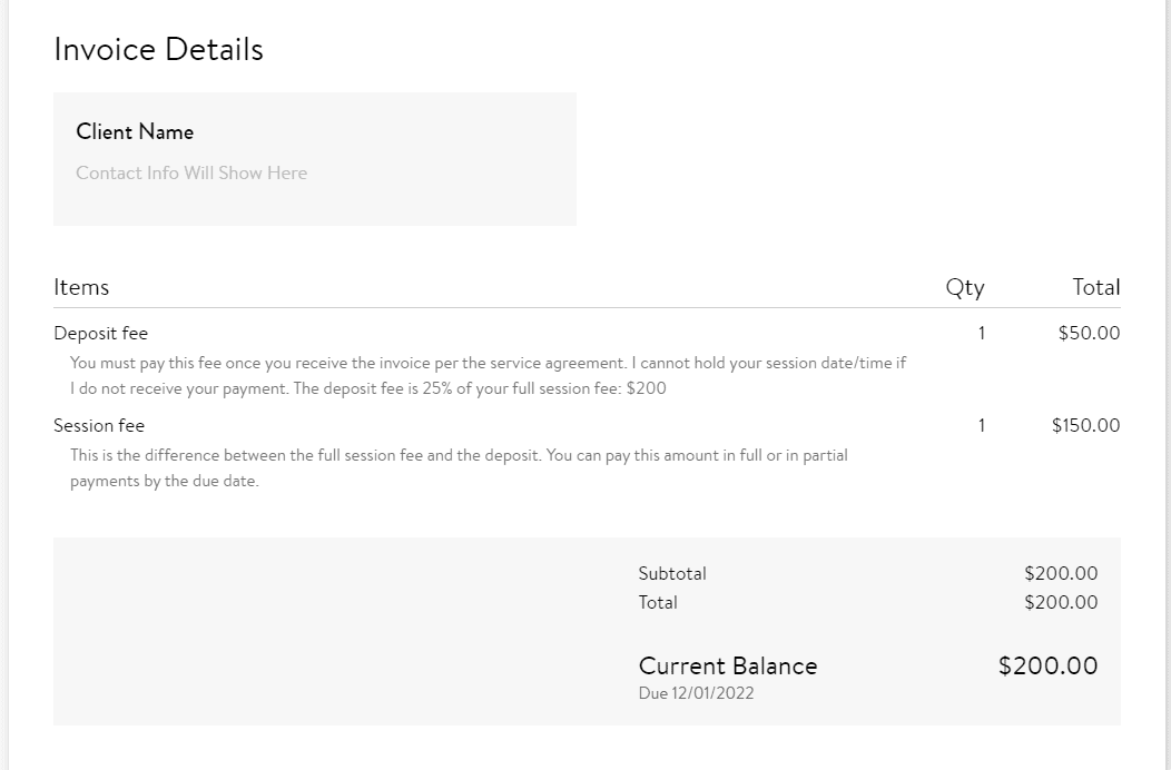 How to Set Up Deposits in an Invoice - PhotoBiz Knowledge Base