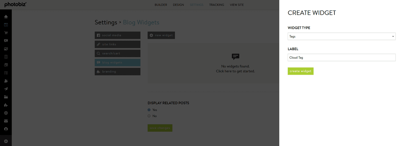 How To Add A Tag Cloud Widget To PhotoBiz Blog - PhotoBiz Knowledge Base
