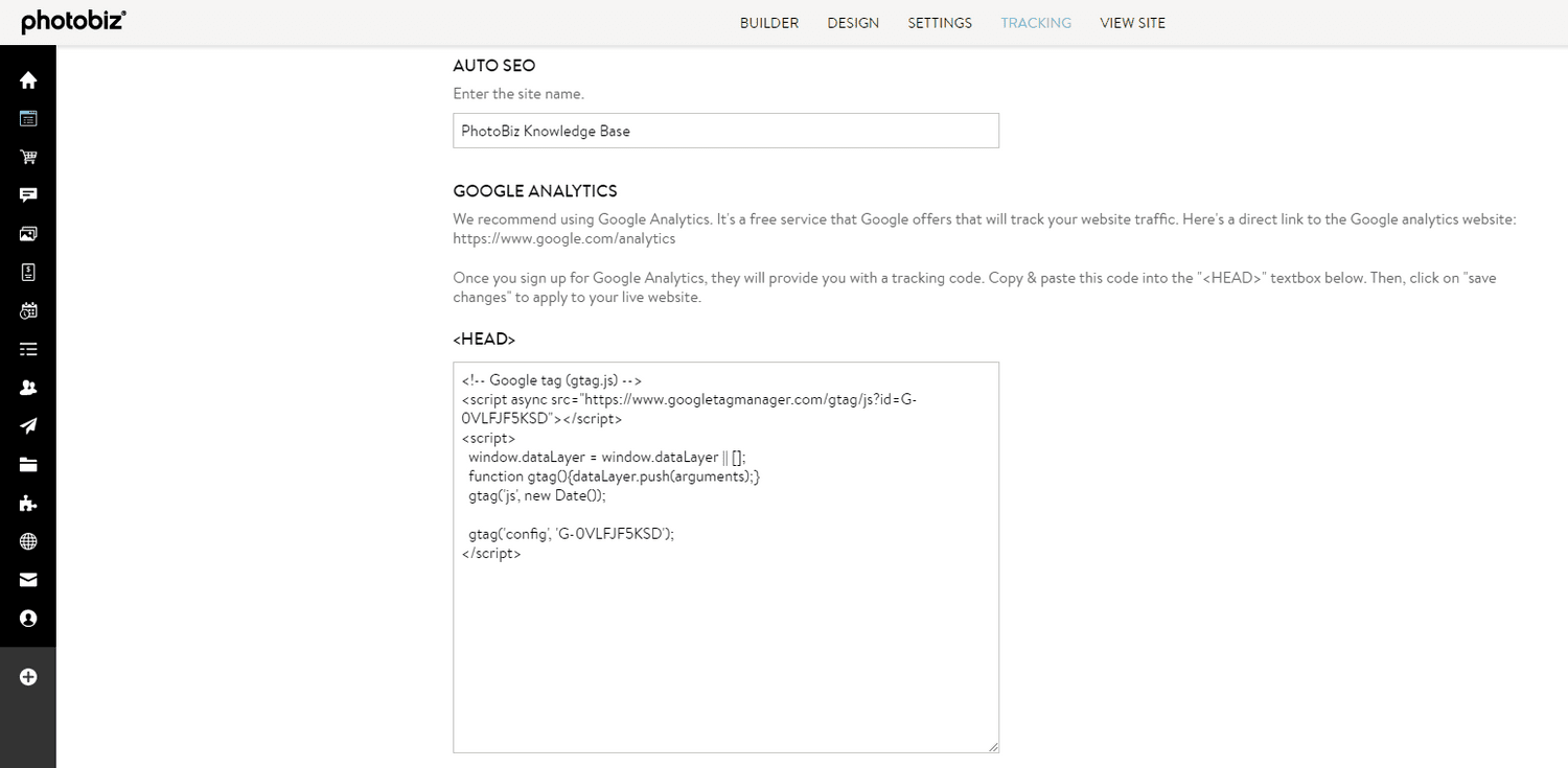 Add Google Analytics to Your PhotoBiz Website Easily