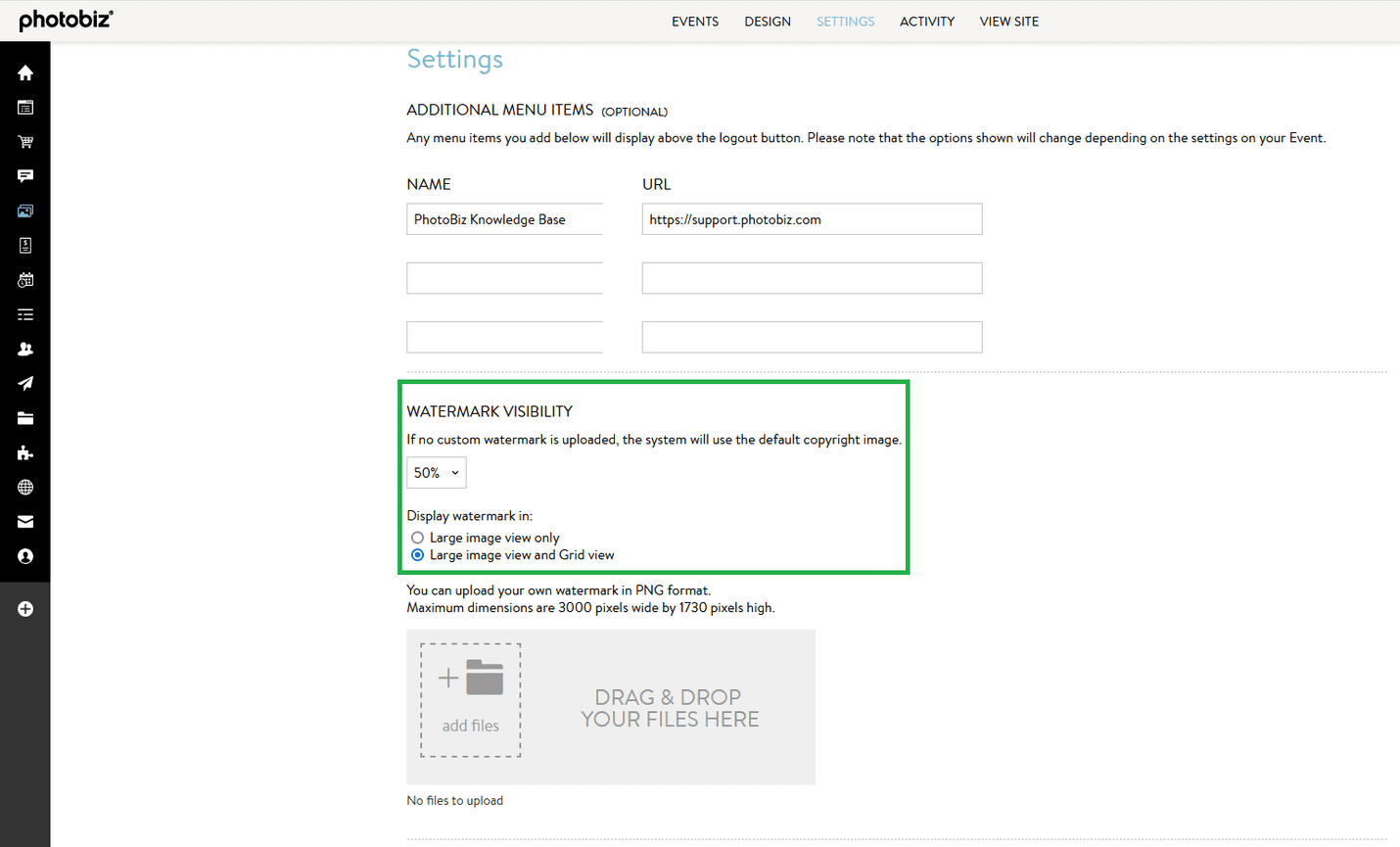 How can I add a watermark to my Client Galleries images? - PhotoBiz ...