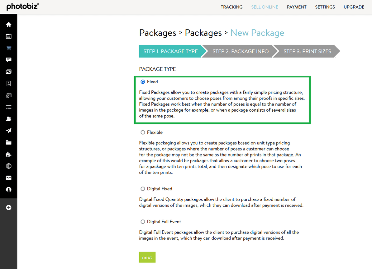 How Do I Set Up Fixed Packages? - PhotoBiz Knowledge Base