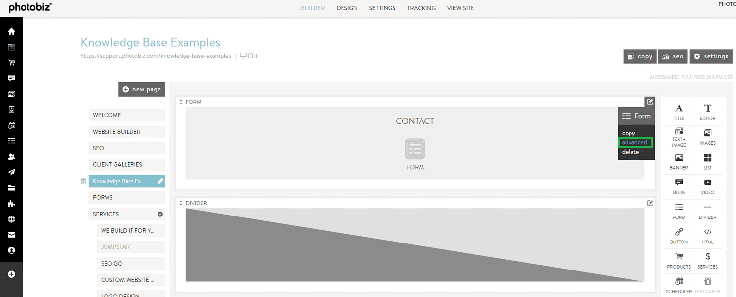 How to Change the Fonts on Form Blocks - PhotoBiz Knowledge Base