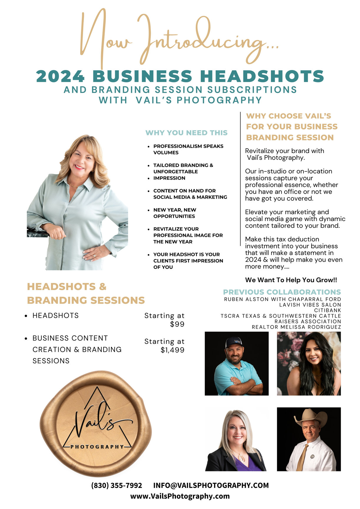 2024 Business Headshots & Branding Sessions - Vail's Photography