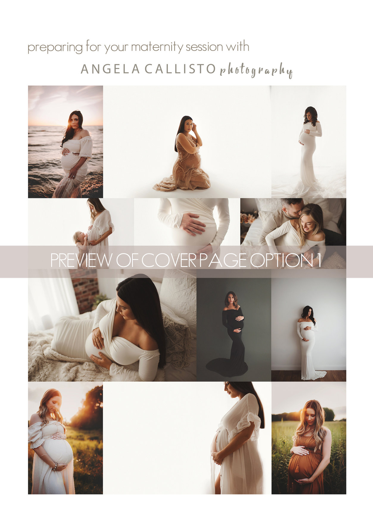 Prep Packet for Maternity Sessions - Angela Callisto Photography